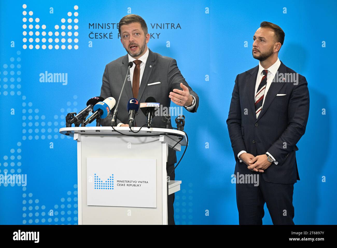 Prague, Czech Republic. 09th Nov, 2023. Czech Interior Minister Vit ...