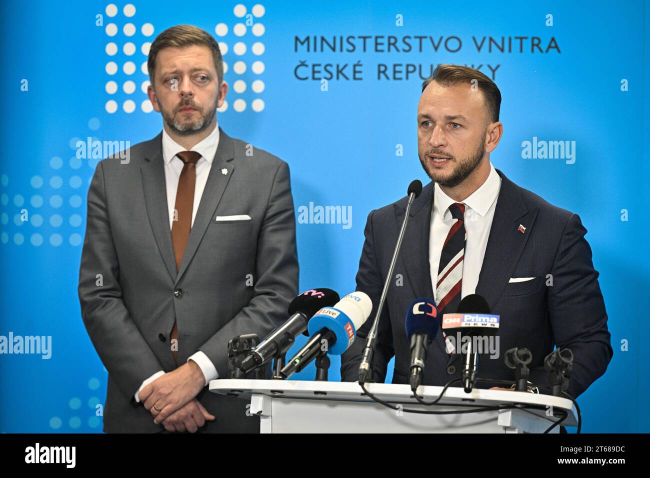 Prague, Czech Republic. 09th Nov, 2023. Czech Interior Minister Vit ...