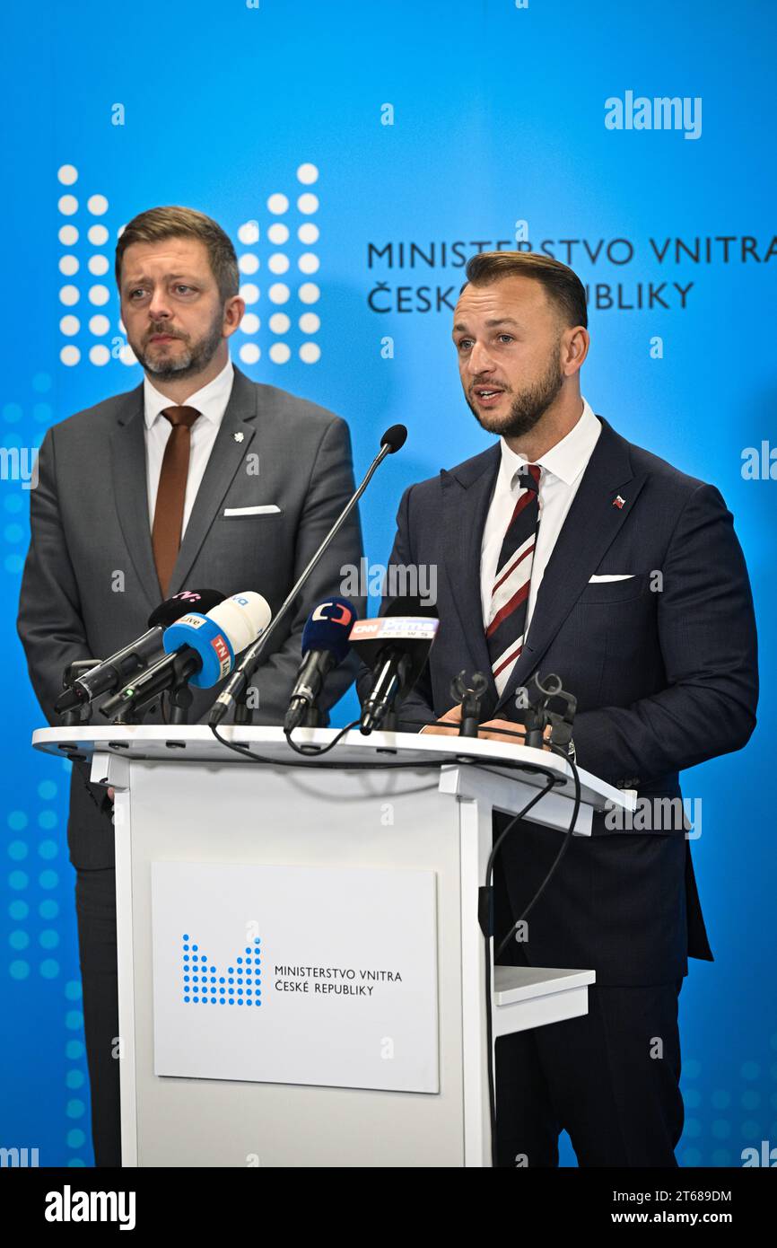 Prague, Czech Republic. 09th Nov, 2023. Czech Interior Minister Vit ...