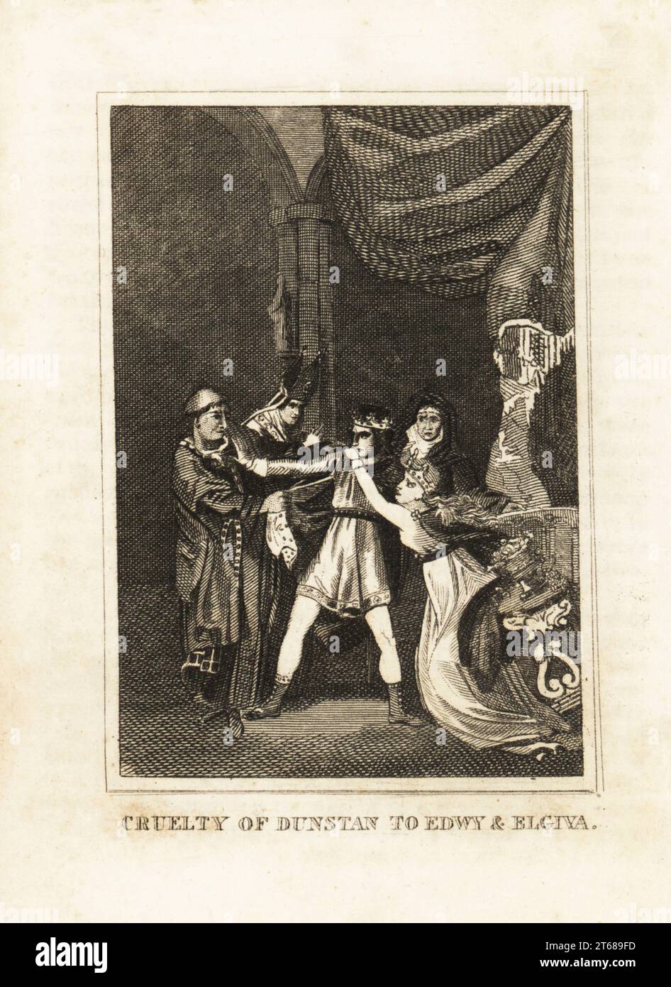 English King Eadwig (940-959) and Aelfgifu separated by bishop St ...