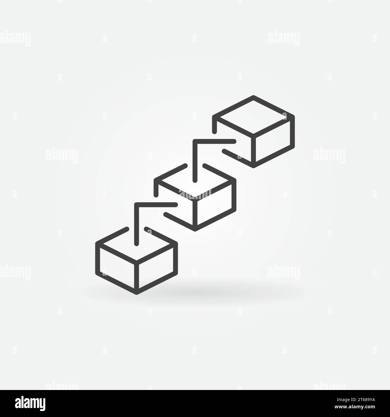 Block-Chain vector concept simple icon or Blockchain Crypto symbol in ...