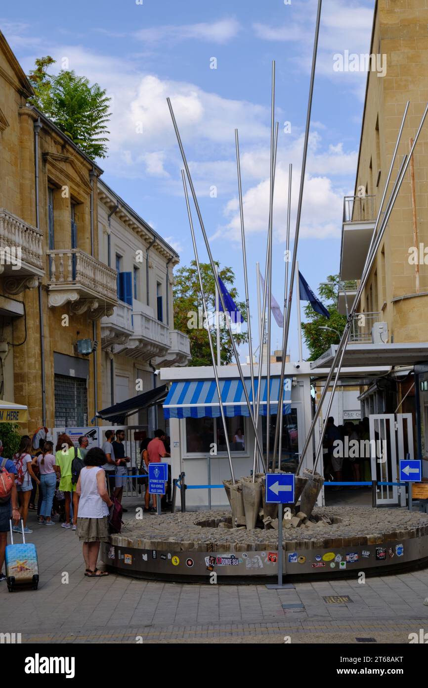 Ledra Street border crossing into occupied Cyprus, Nicosia, Cyprus ...