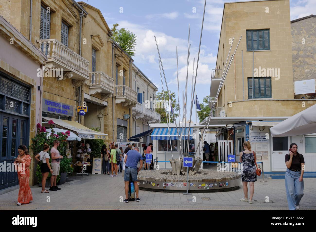 Ledra Street border crossing into occupied Cyprus, Nicosia, Cyprus ...