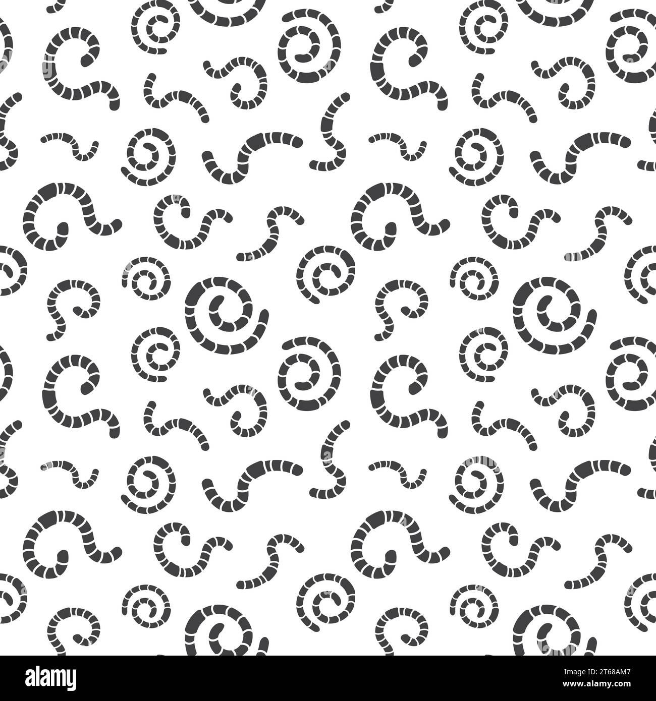 Black Worms vector concept simple seamless pattern with white ...