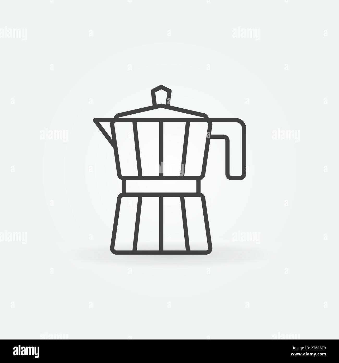 Coffee maker outline icon. Vector moka pot concept symbol or design ...