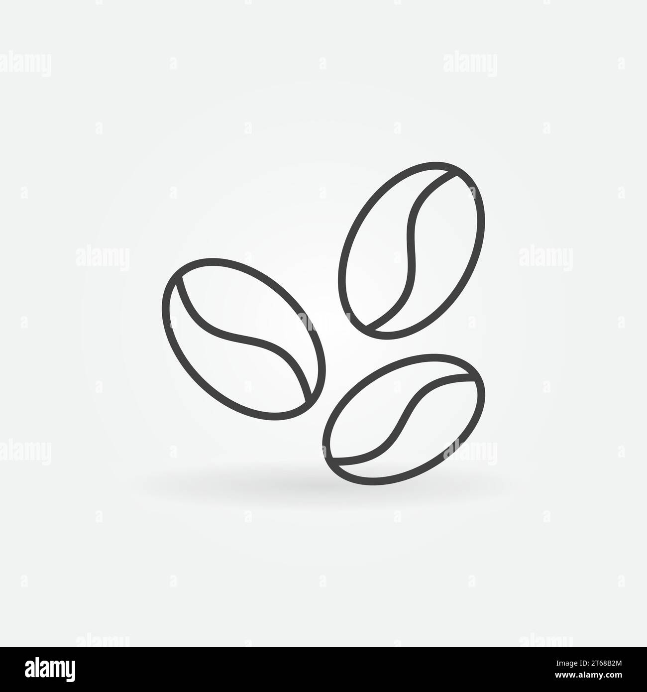 Coffee beans vector outline icon or design element Stock Vector Image ...