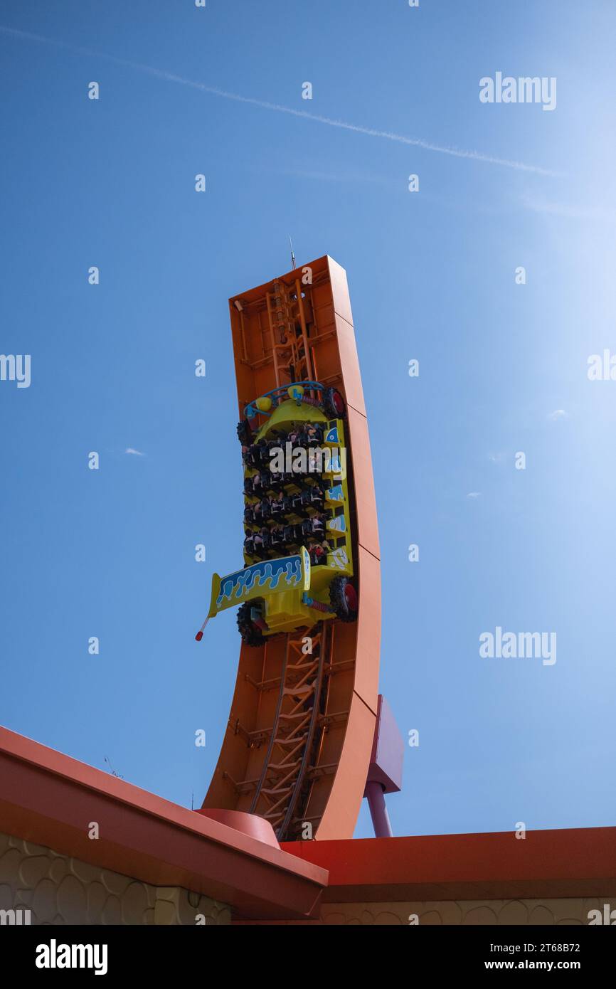 The RC Racer ride in Paris Disneyland Stock Photo - Alamy