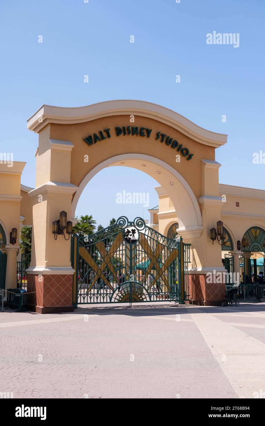 The entrance of the Walt Disney Studios located in the Disneyland Paris ...