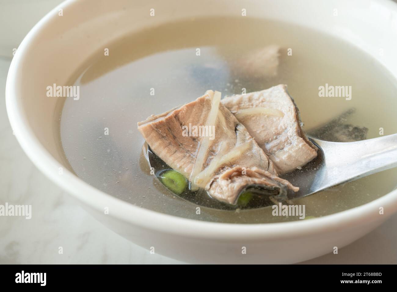 Milkfish skin soup, distinctive and famous seafood cuisine of Taiwanese ...