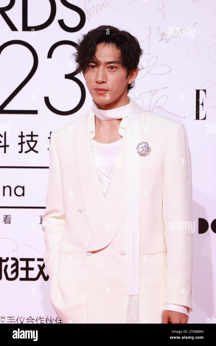Chinese actor and singer Jing Boran attends the 2023 ELLE Style Awards ...