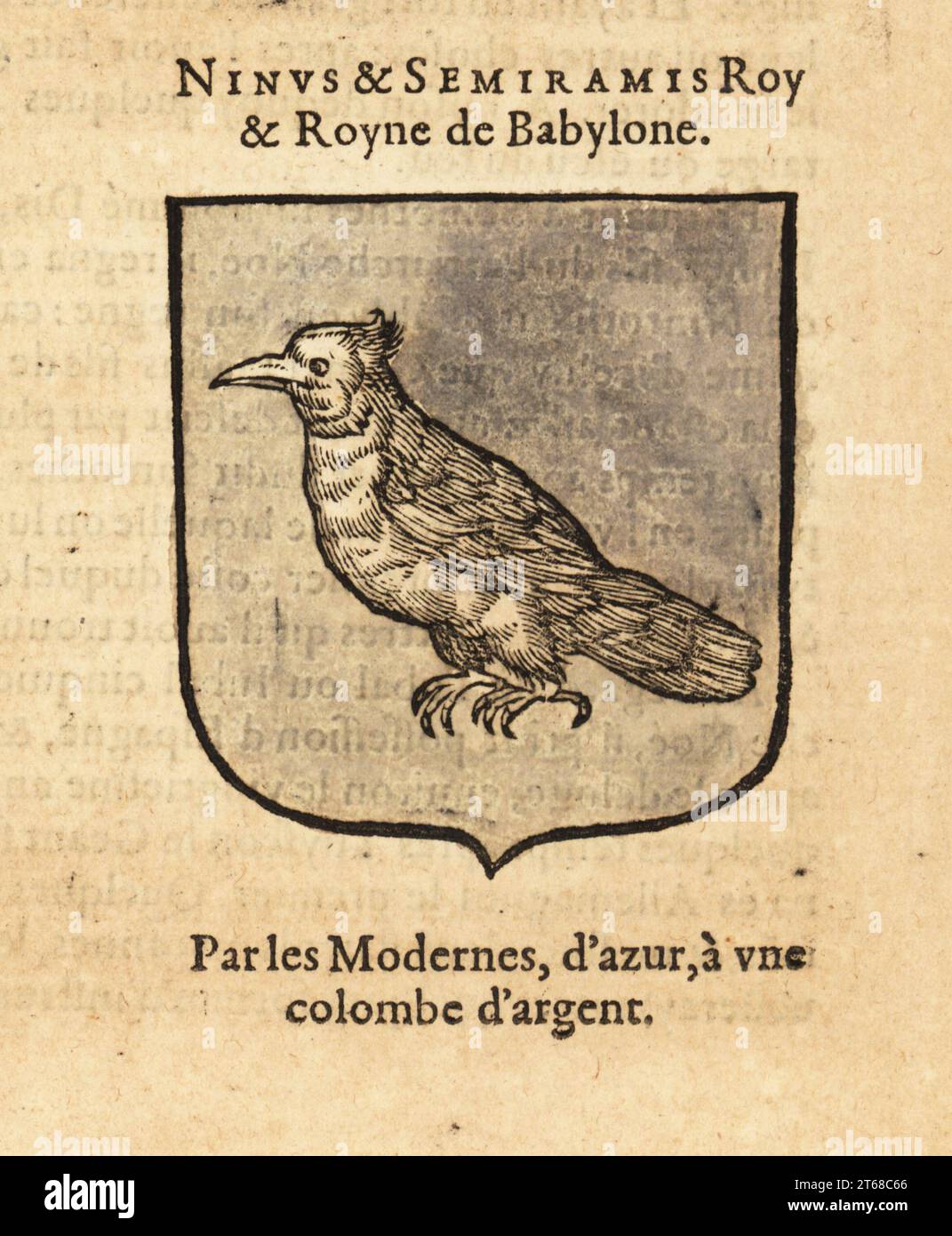 Coat of arms of mythological figures King Ninus and Queen Semiramis of ...