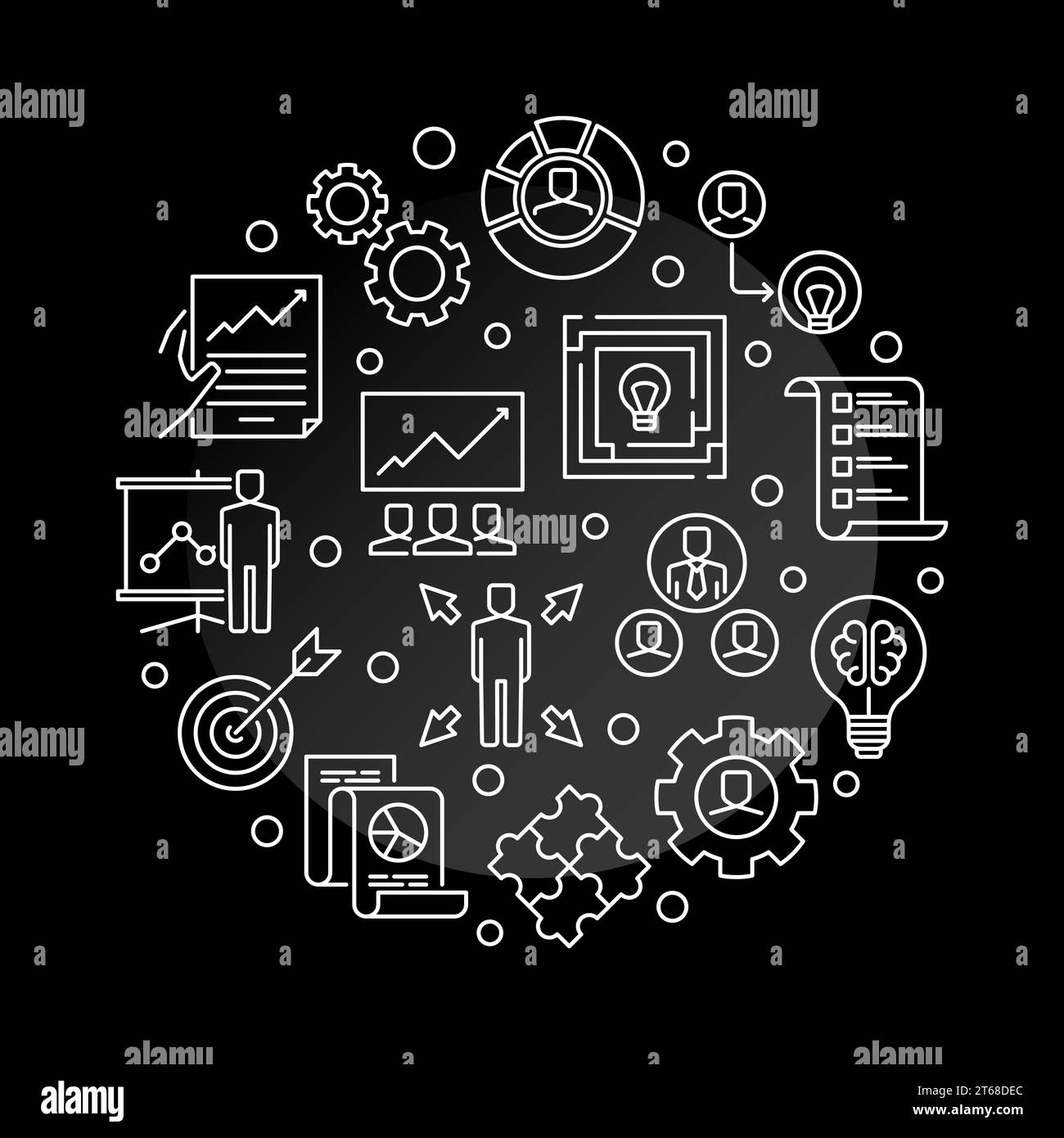 Business Strategy and Strategic management vector concept round ...