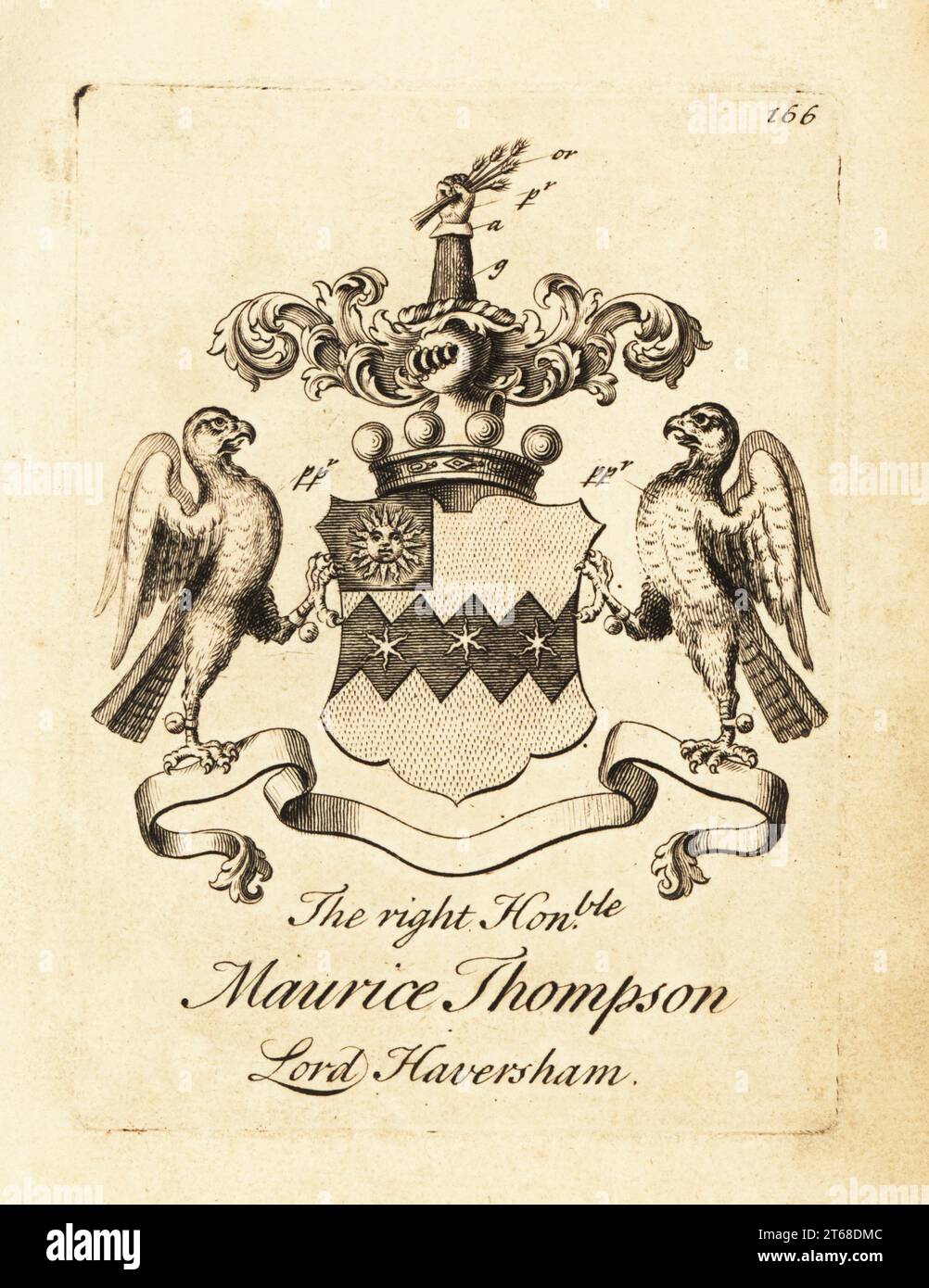 Coat of arms of the Right Honourable Maurice Thompson, Lord Haversham ...
