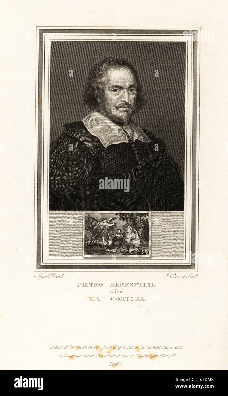 Portrait of Pietro da Cortona, Italian Baroque painter and architect ...