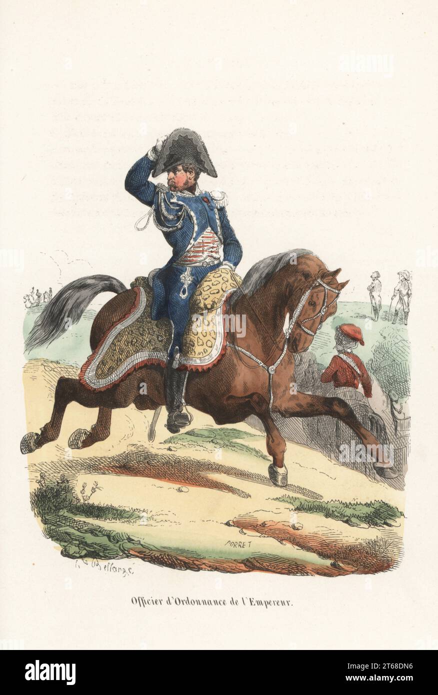 Aide-de-camp to the Emperor Napoleon, 1806-1814. In bicorne, blue ...