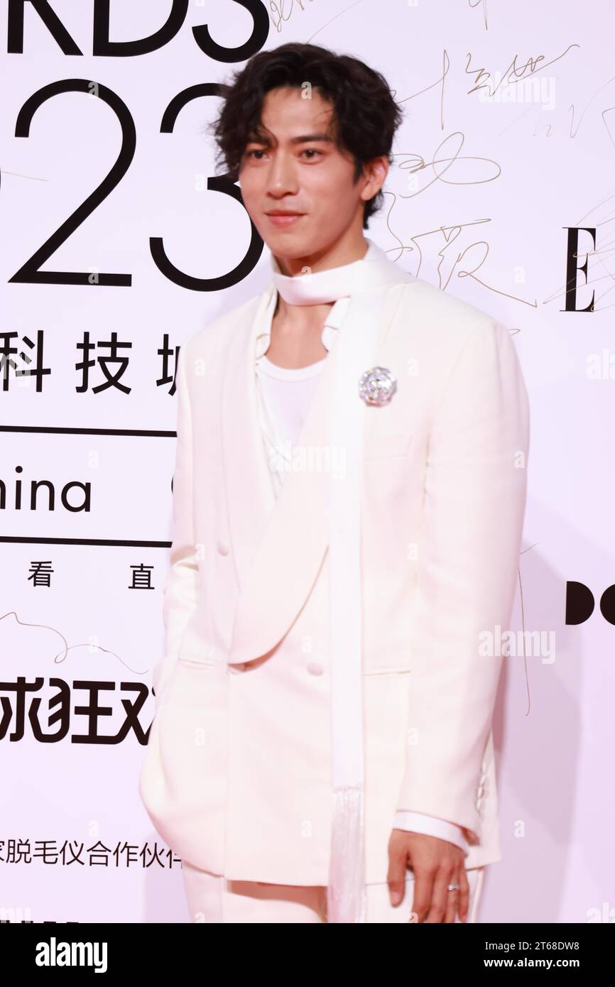 Chinese actor and singer Jing Boran attends the 2023 ELLE Style Awards ...