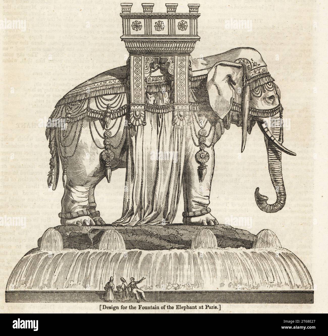 Elephant of the Bastille, a triumphal fountain built by Emperor ...