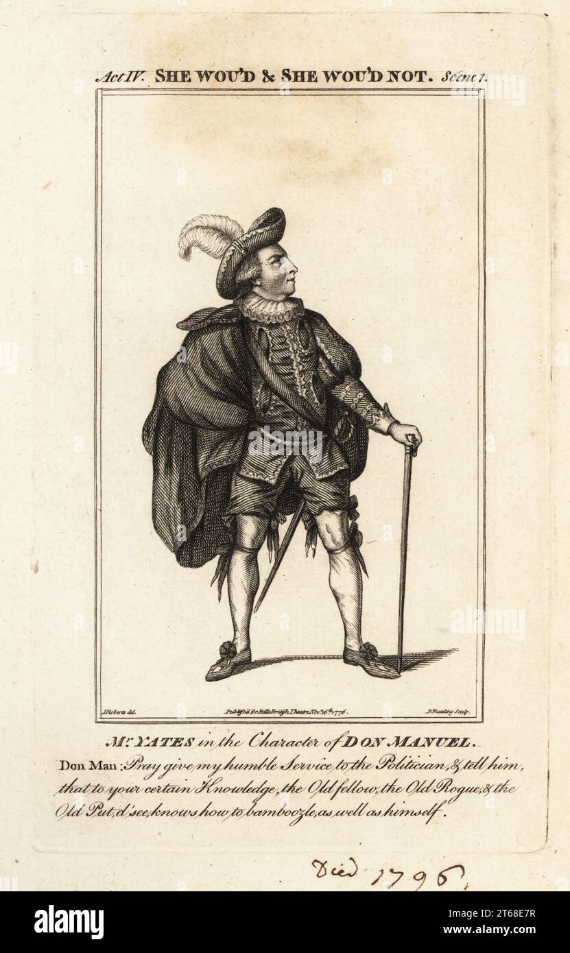 Mr. Richard Yates in the character of Don Manuel in Colley Cibbers She ...