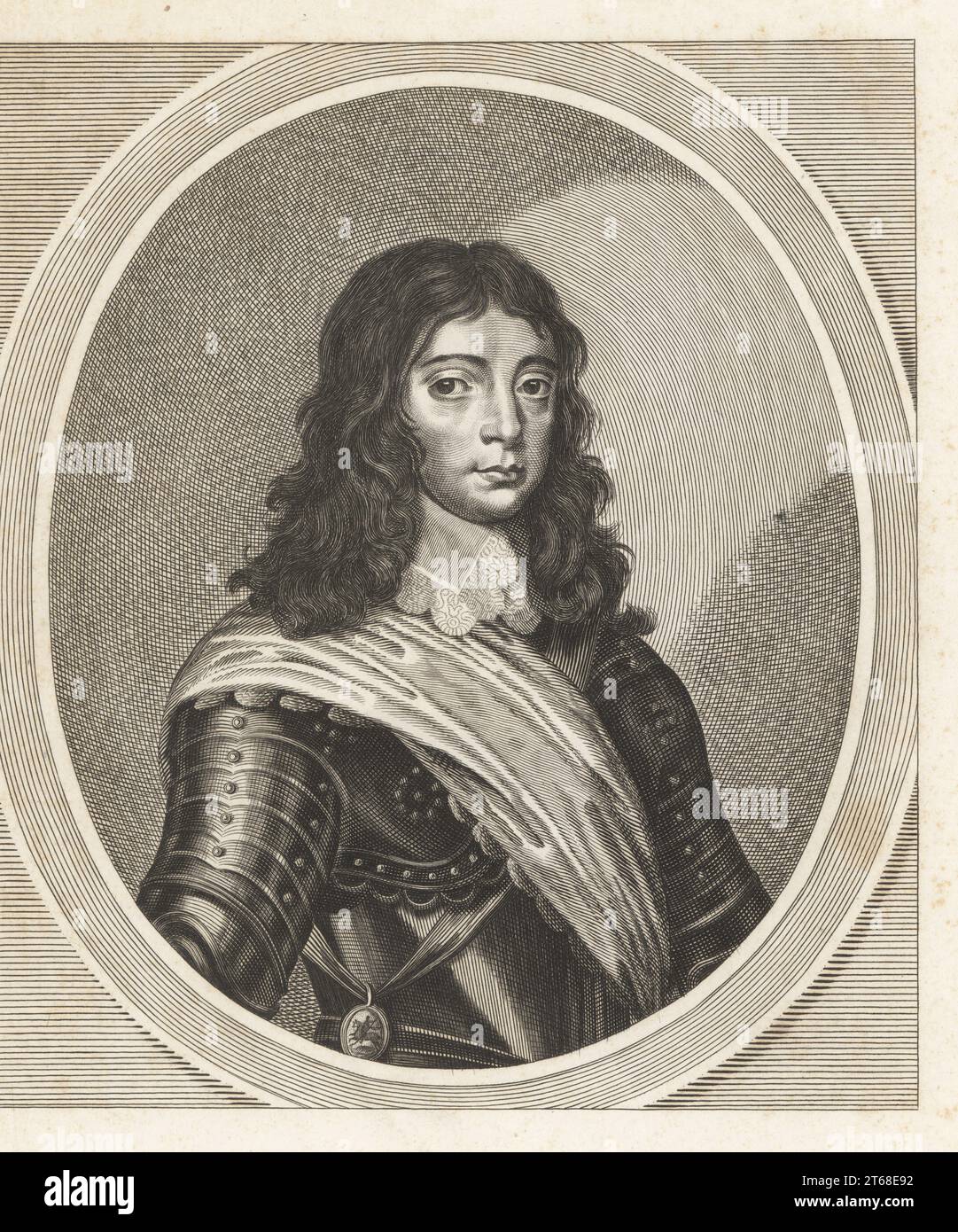 Oval portrait of Charles, Prince of Wales, later King Charles II, 1630 ...