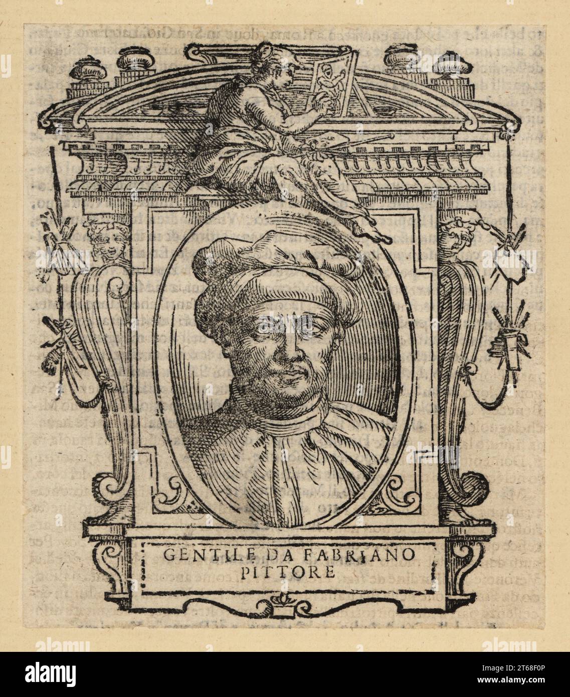 Portrait of Gentile da Fabriano, Italian painter, International Gothic ...