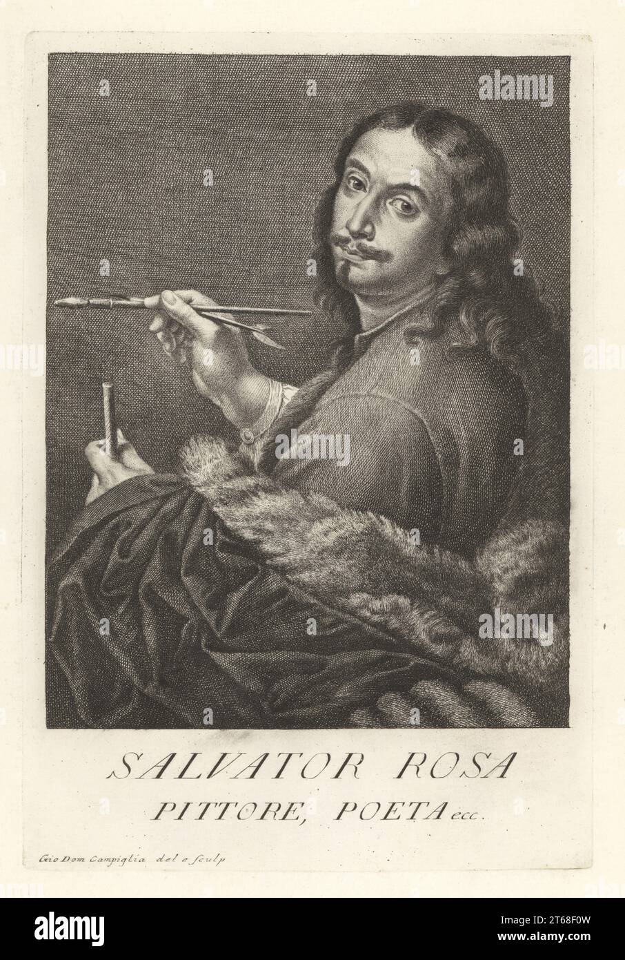 Salvator Rosa, Italian Baroque painter and poet, 1615-1673. Painted ...