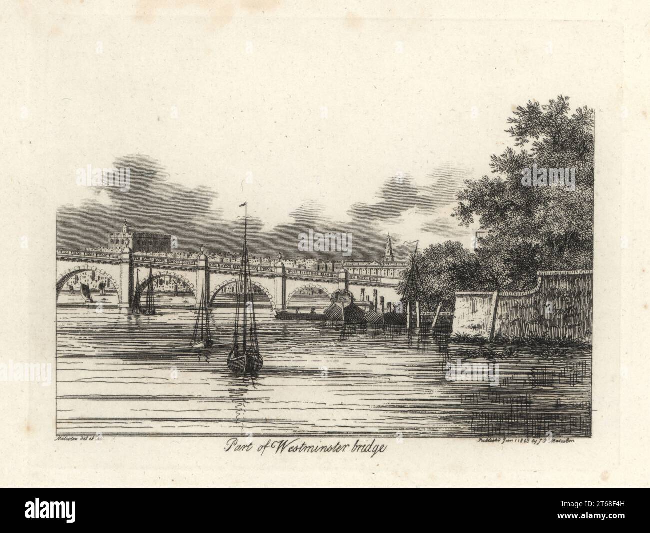 18th century london bridge design hi-res stock photography and images ...