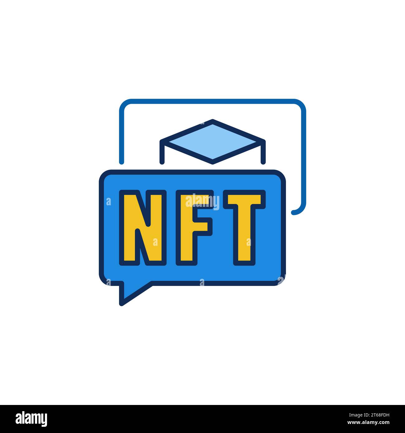 NFT Speech Bubbles vector concept colored icon - Non fungible Token ...
