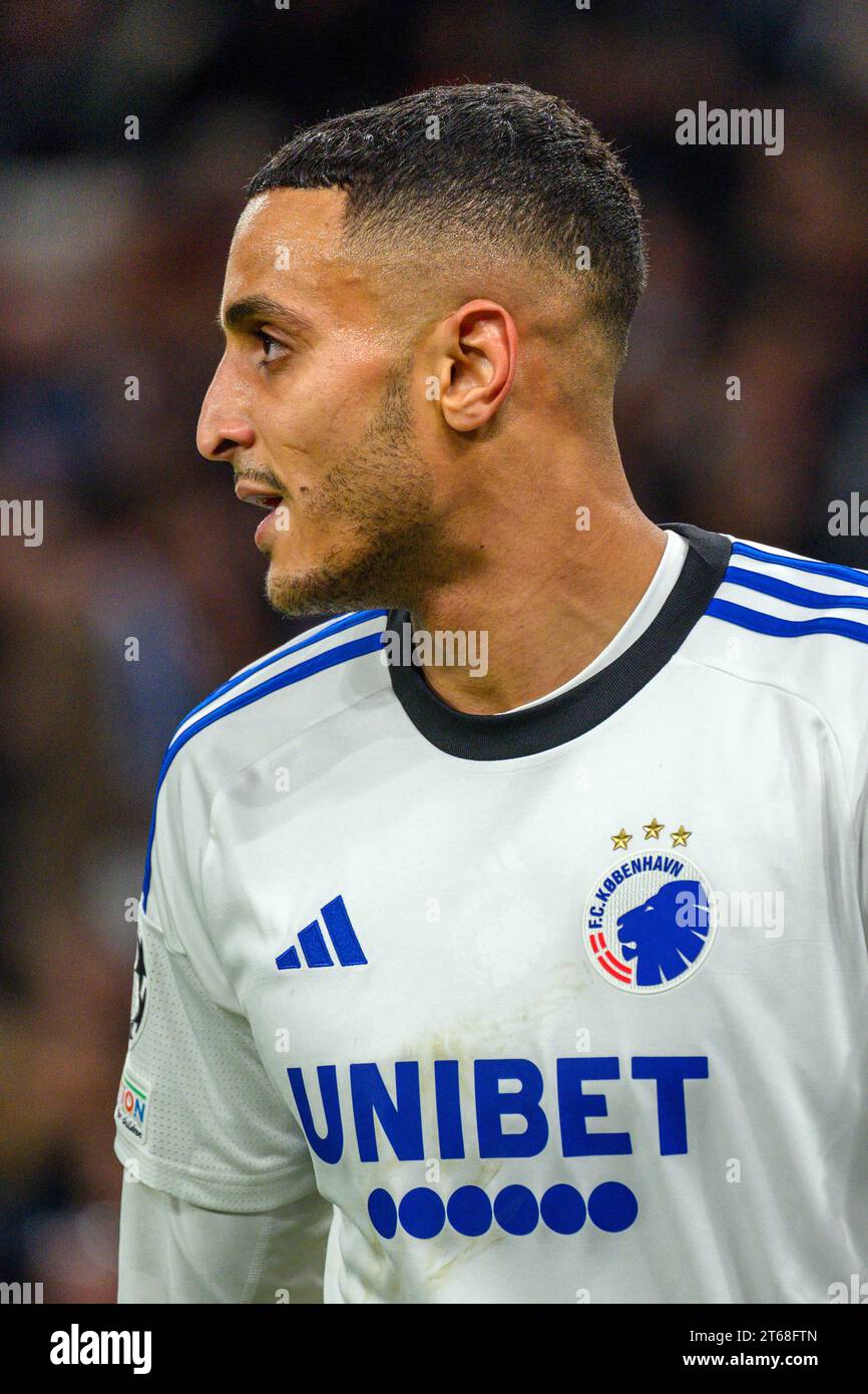 Copenhagen, Denmark. 08th Nov, 2023. Elias Achouri (30) of FC ...