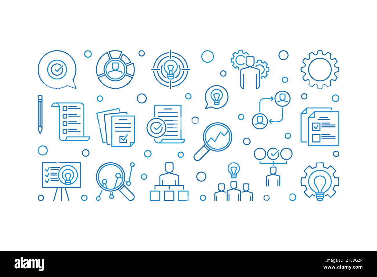 Business Action Plan creative banner. Vector horizontal illustration in ...