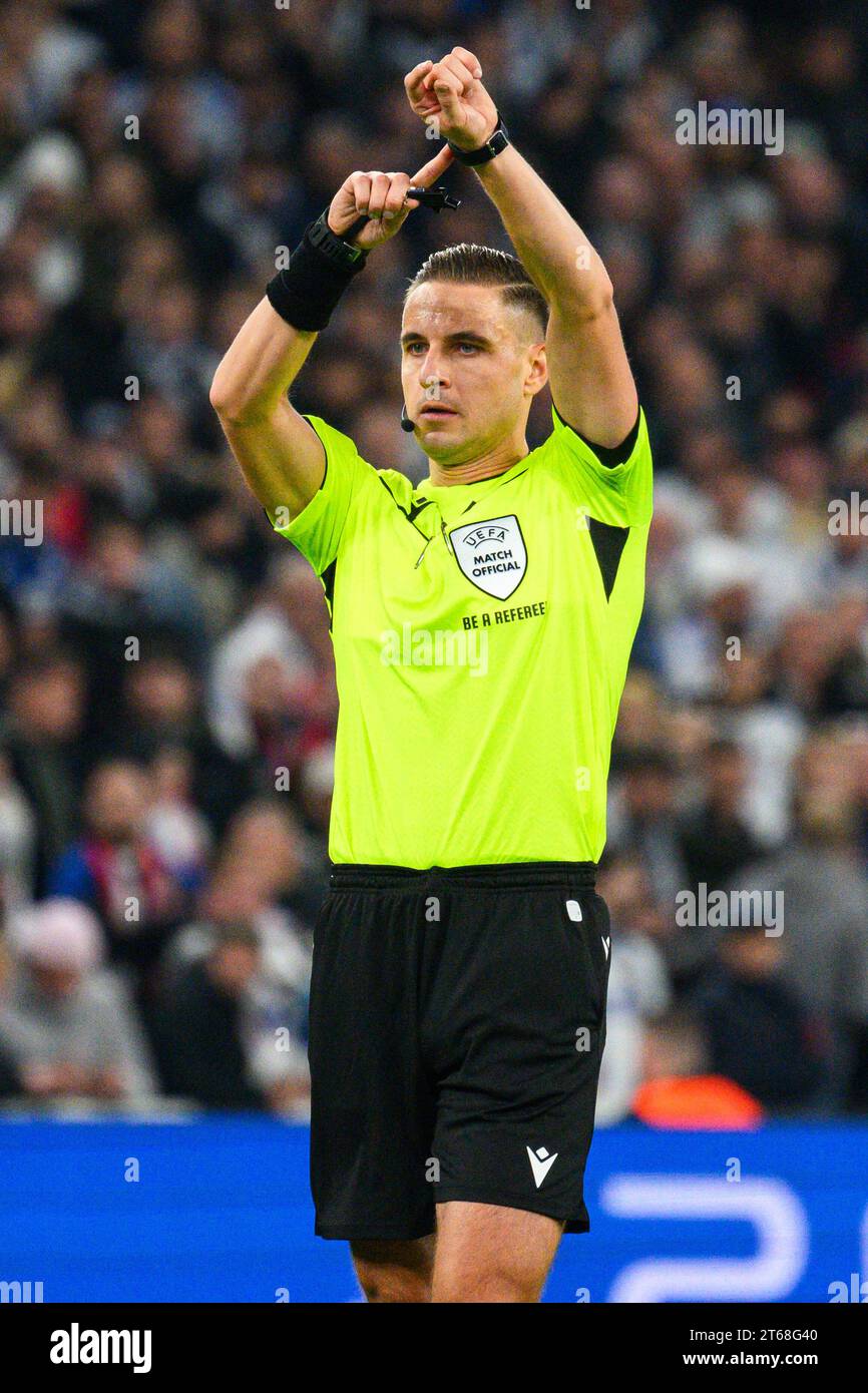 Copenhagen, Denmark. 08th Nov, 2023. Referee Donatas Rumsas seen during ...