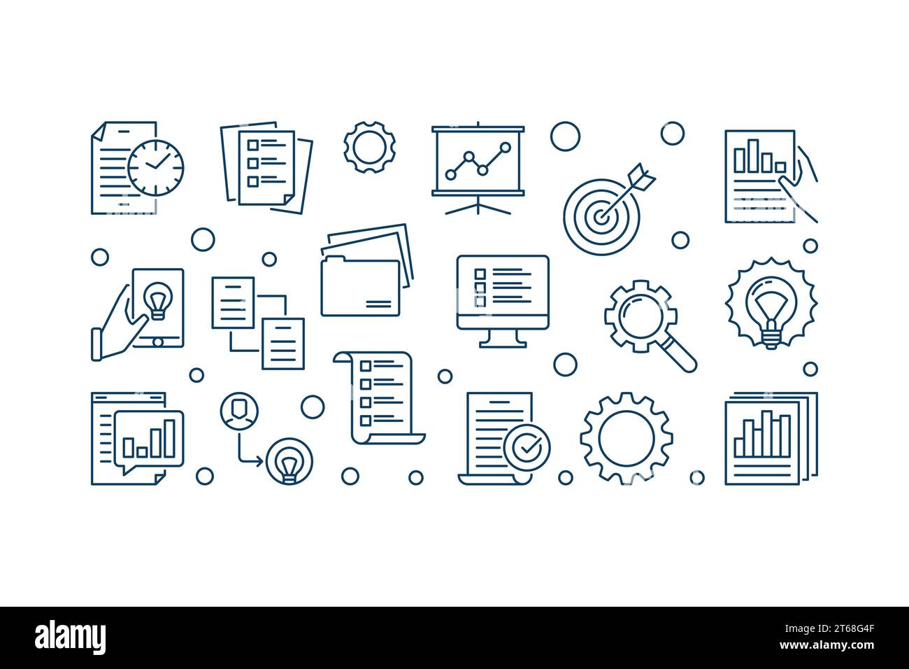 Project Management Planning vector horizontal concept outline ...