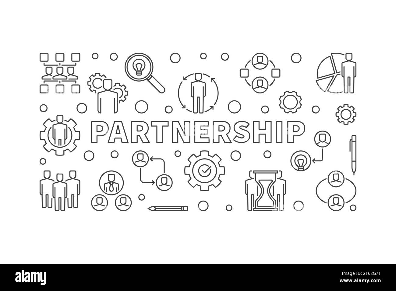 Minimal partnership logo Black and White Stock Photos & Images - Alamy