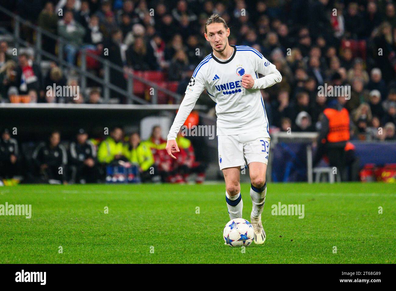 Copenhagen, Denmark. 08th Nov, 2023. Rasmus Falk (33) of FC Copenhagen ...