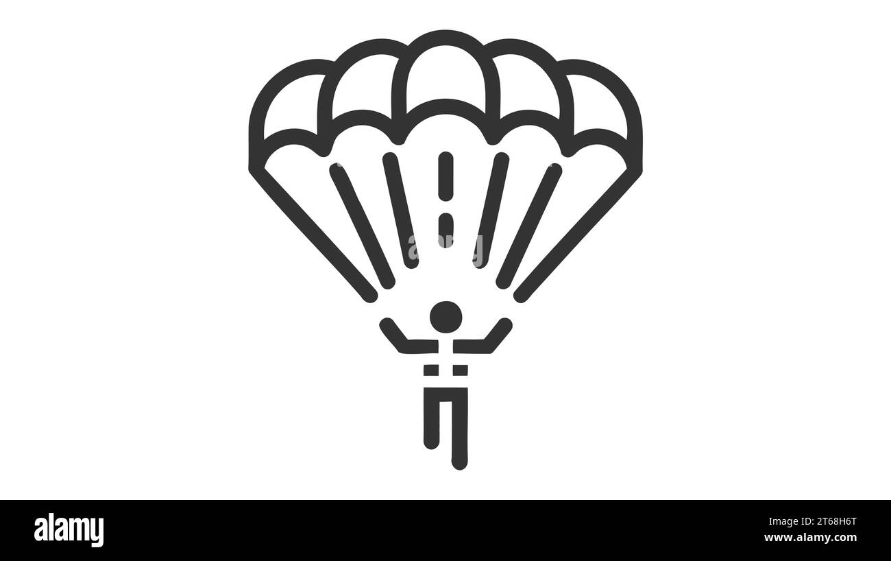 Parachute icon, logo isolated on white background Stock Vector Image ...