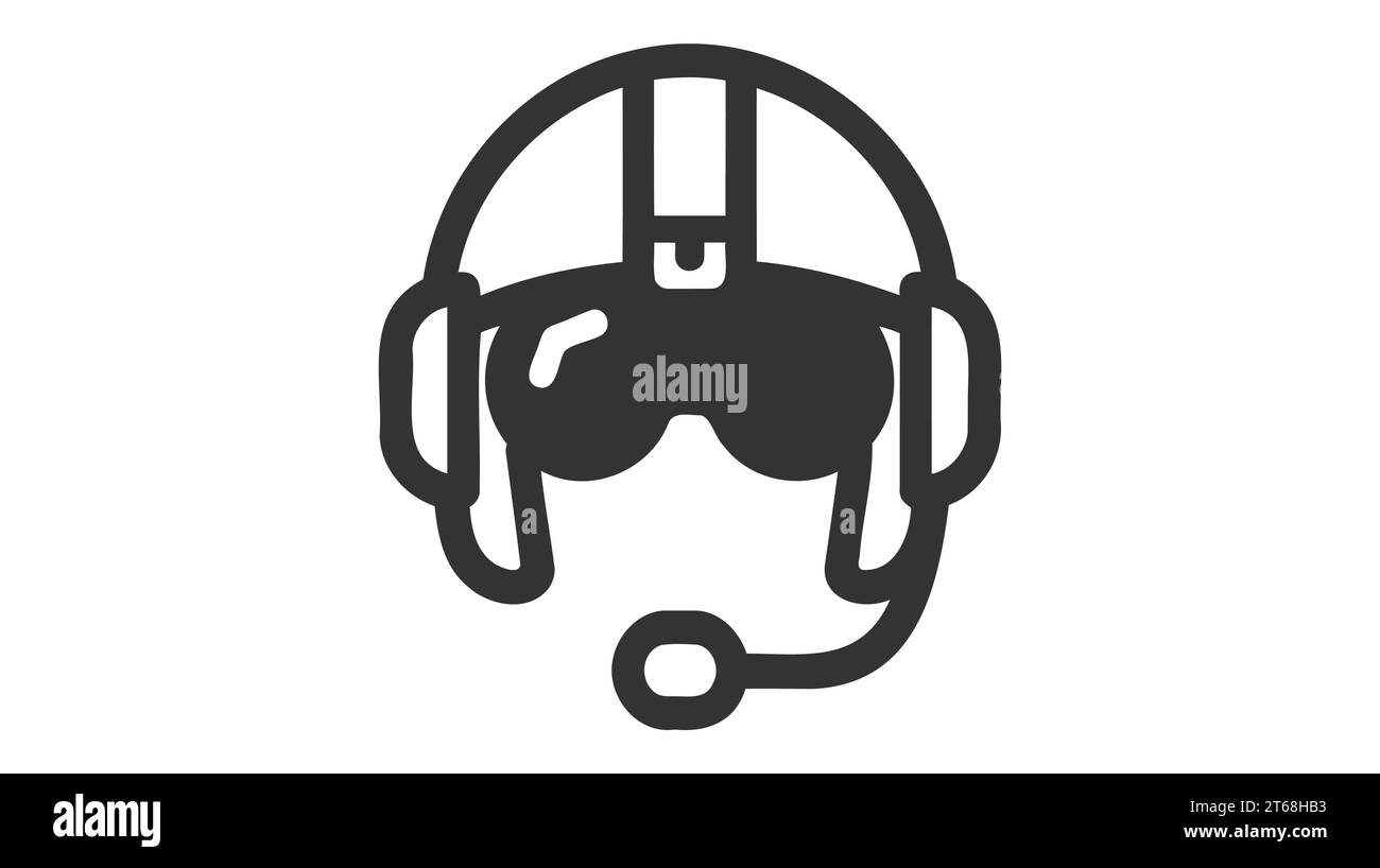 Pilot Helmet Icon. Airforce, Army Symbol - Vector Stock Vector Image ...