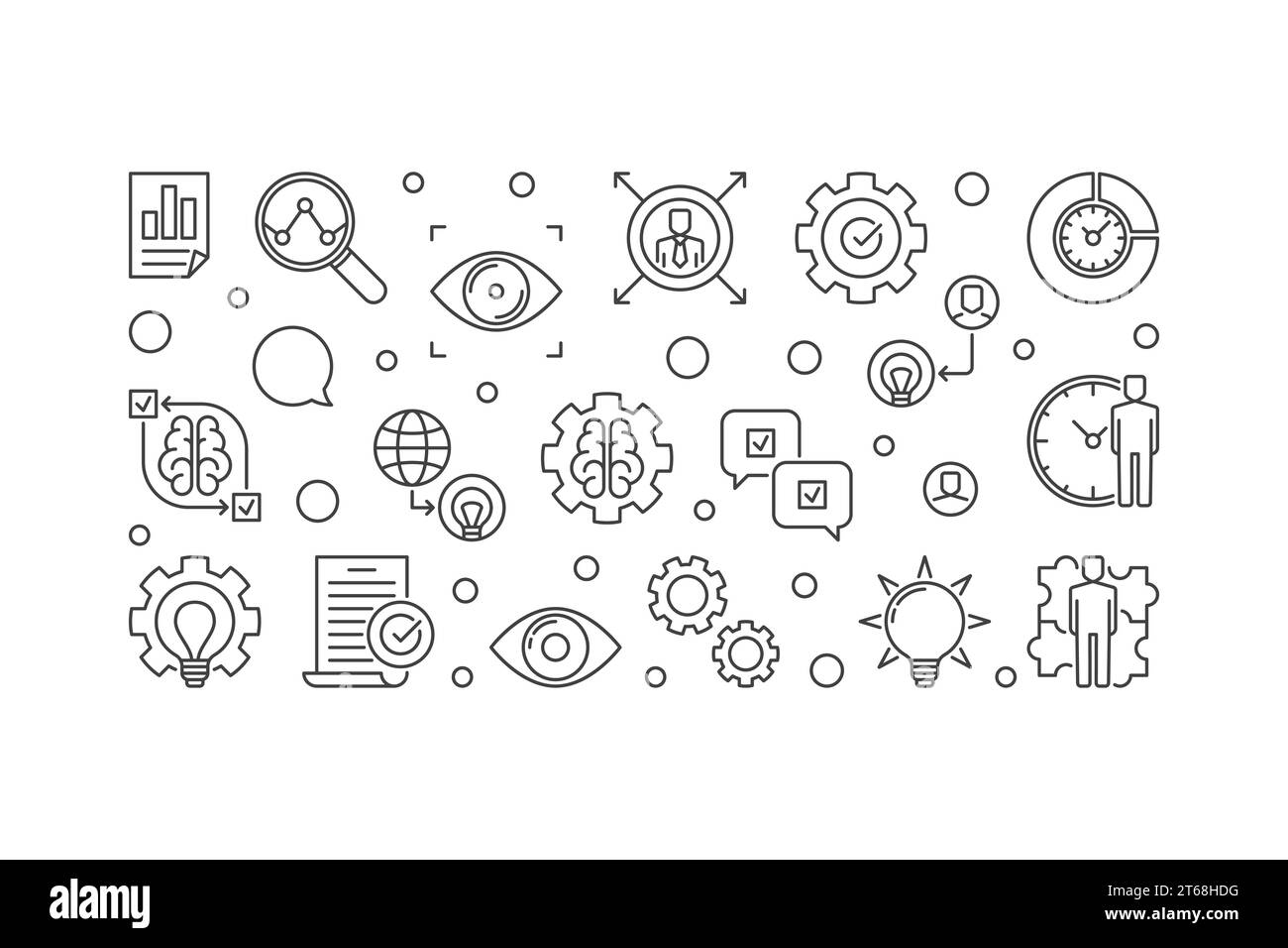 Vision Statement vector minimal horizontal illustration. Business ...