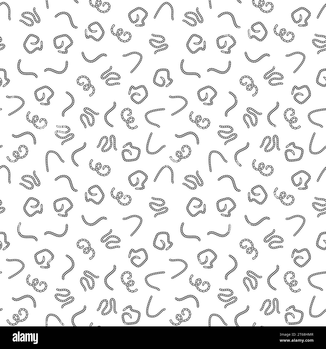 Cestodes Vector Parasitic Worms Outline Seamless Background Cestoda Concept Pattern Stock