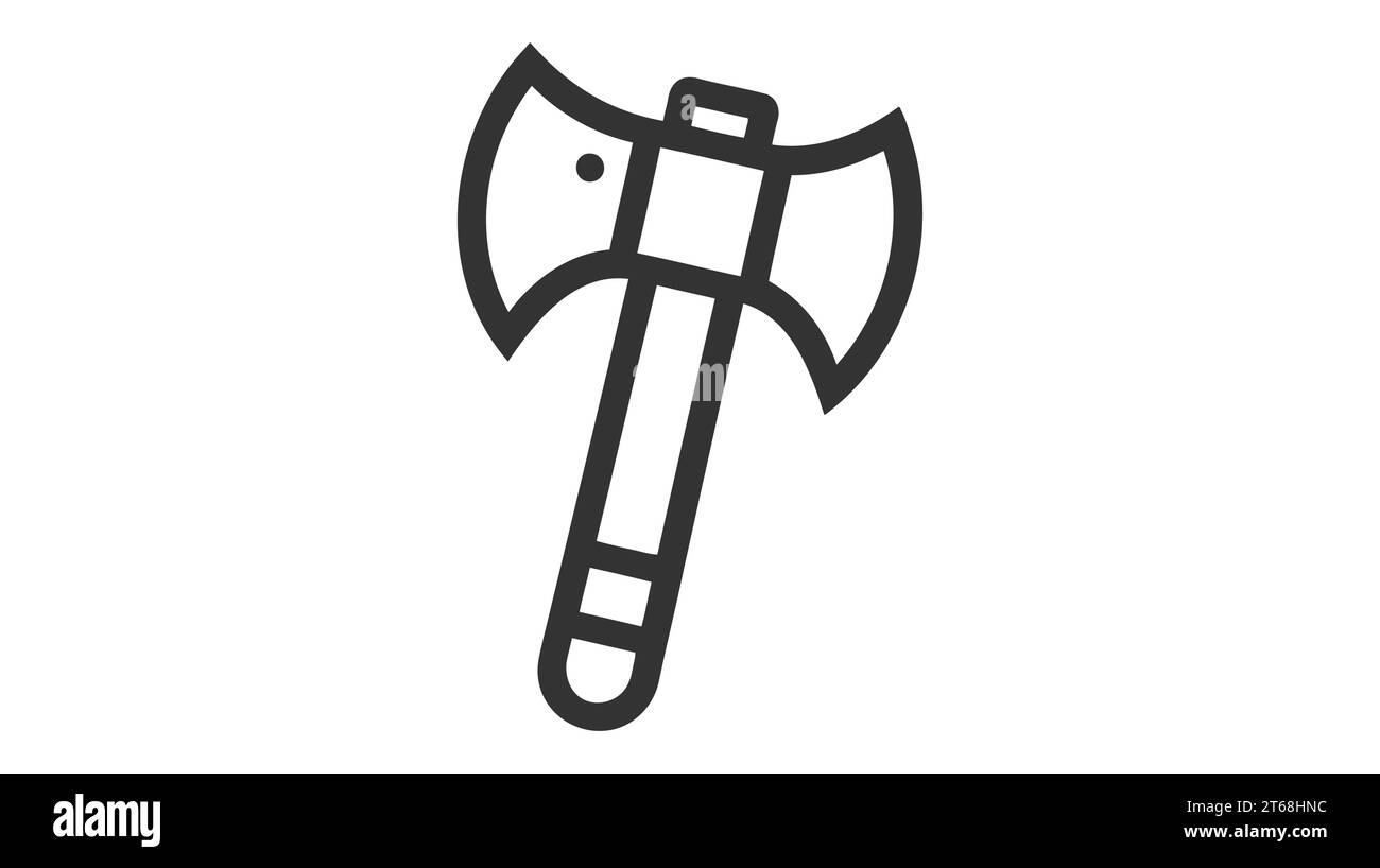 Black outlined vector illustration of an axe Stock Vector Image & Art ...