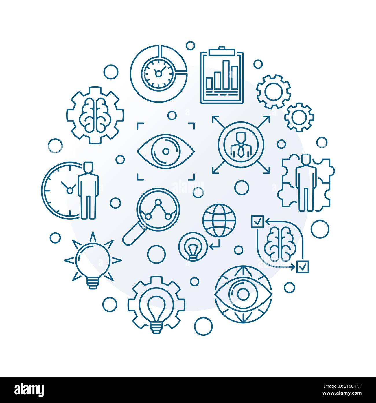 Vision Statement vector round illustration. Business Vision concept ...