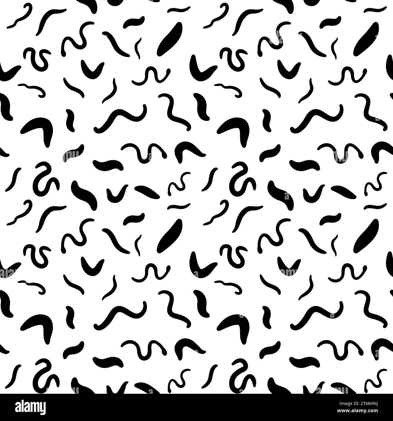 Parasitic Worms vector seamless background - Helminth concept Pattern ...