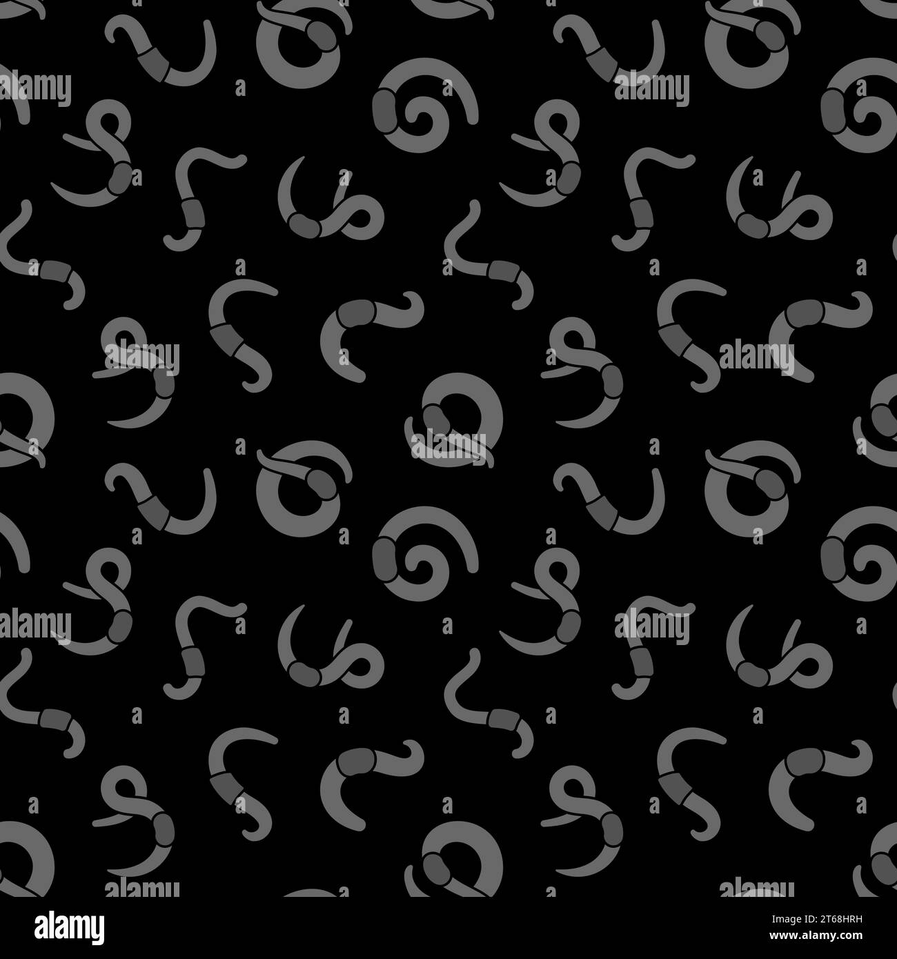 Rainworms vector dark seamless background - Pattern with Worms Stock ...