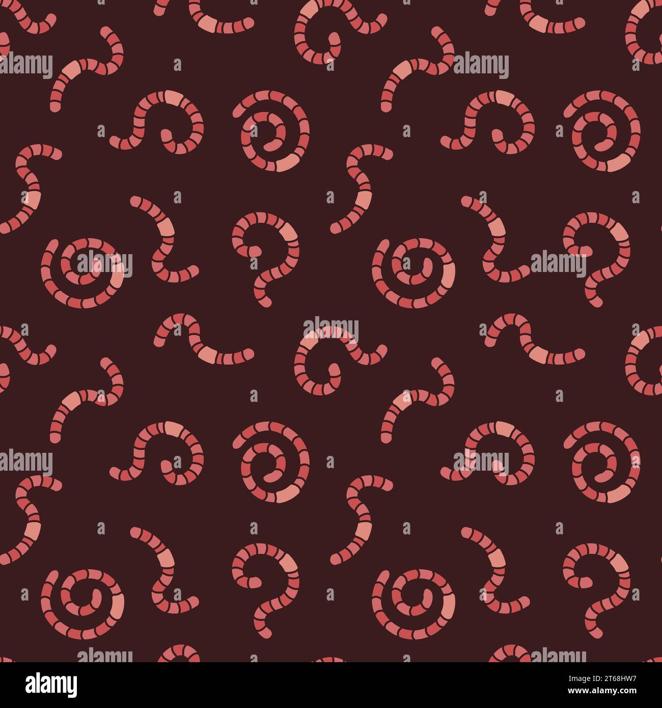Vector Worms concept colorful seamless pattern with Rain-worms and ...