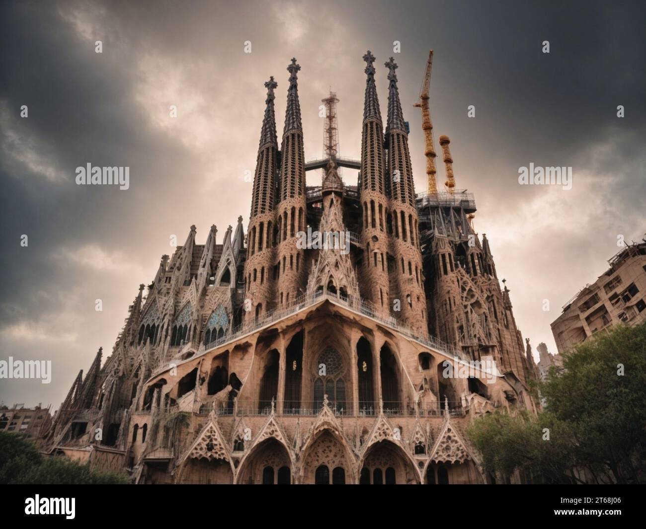 An impressive and detailed Cathedral is visible, with two towering ...