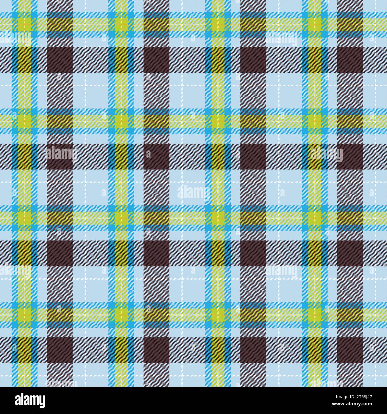 Blue check fabric texture vector textile print design with a seamless ...