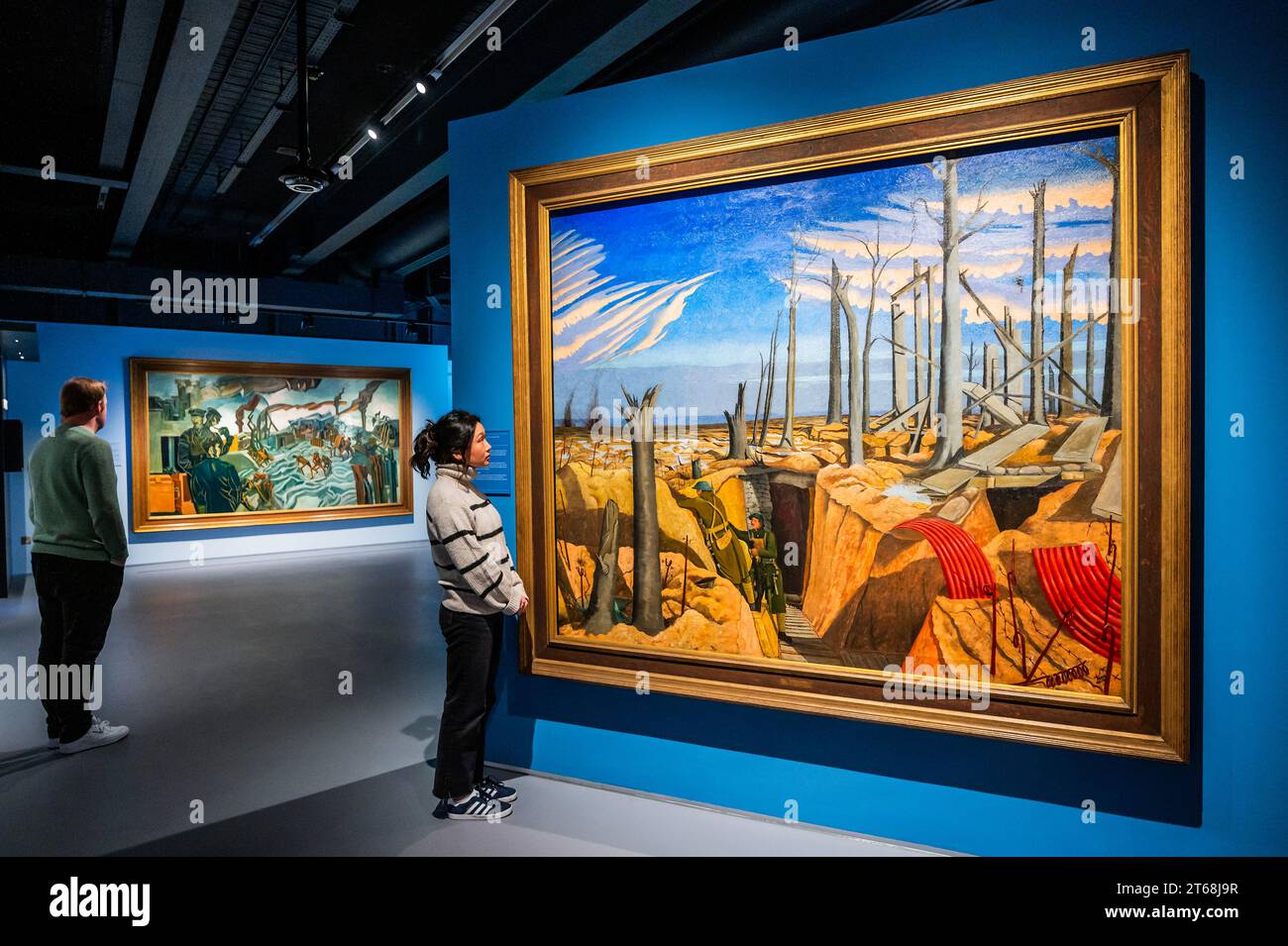 London, UK. 9th Nov, 2023. Oppy Wood, 1917 - Evening by John Nash and Percy Wyndham Lewis a ...