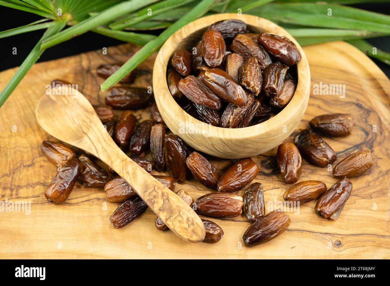 Fruits of the date palm Phoenix dactylifera and bacon Stock Photo - Alamy