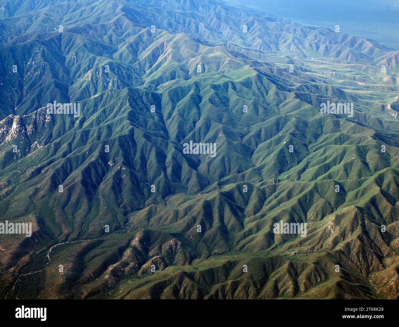 An aerial view of beautiful mountains near the sea in Bahia de ...