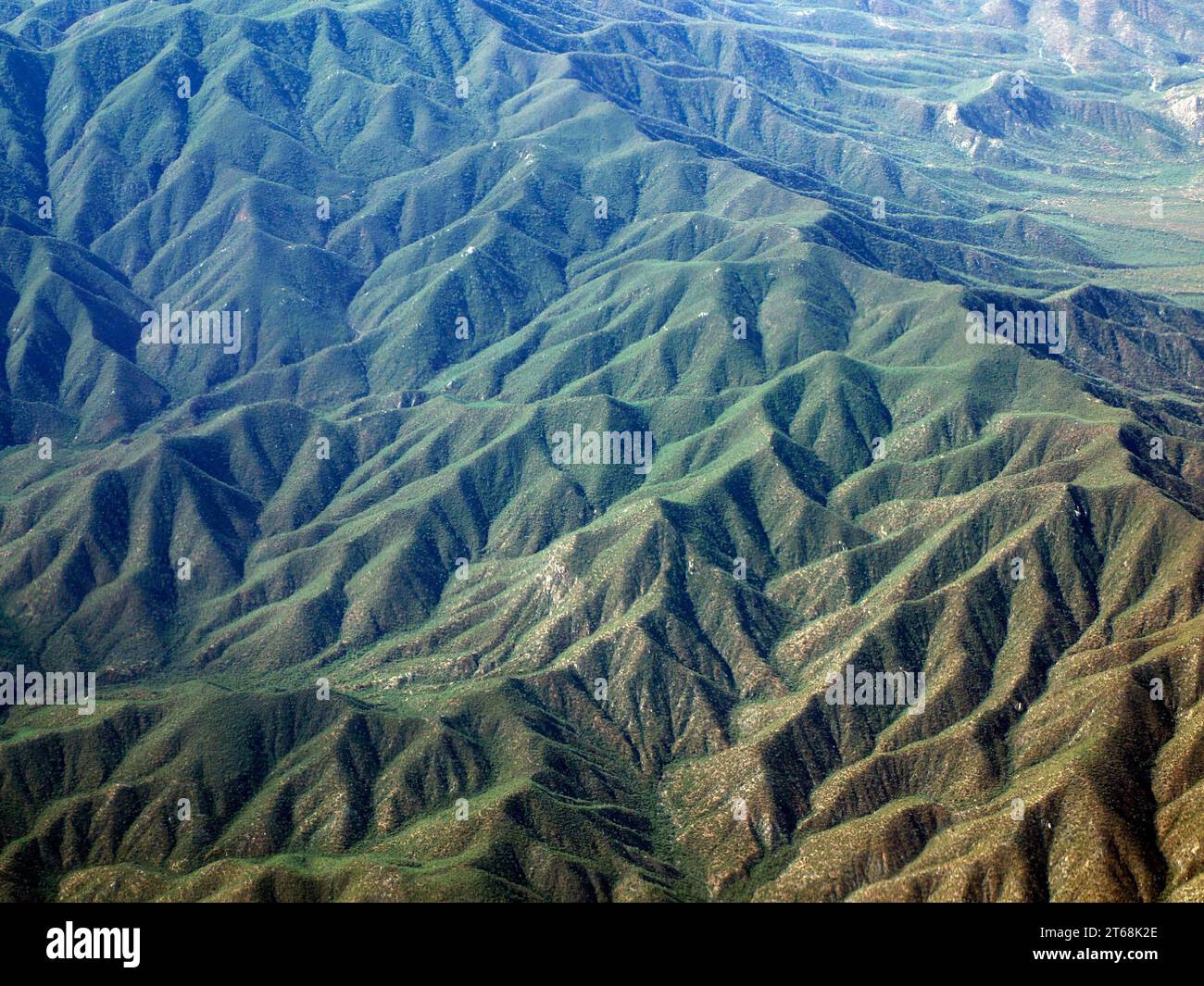 An aerial view of beautiful mountains near the sea in Bahia de ...