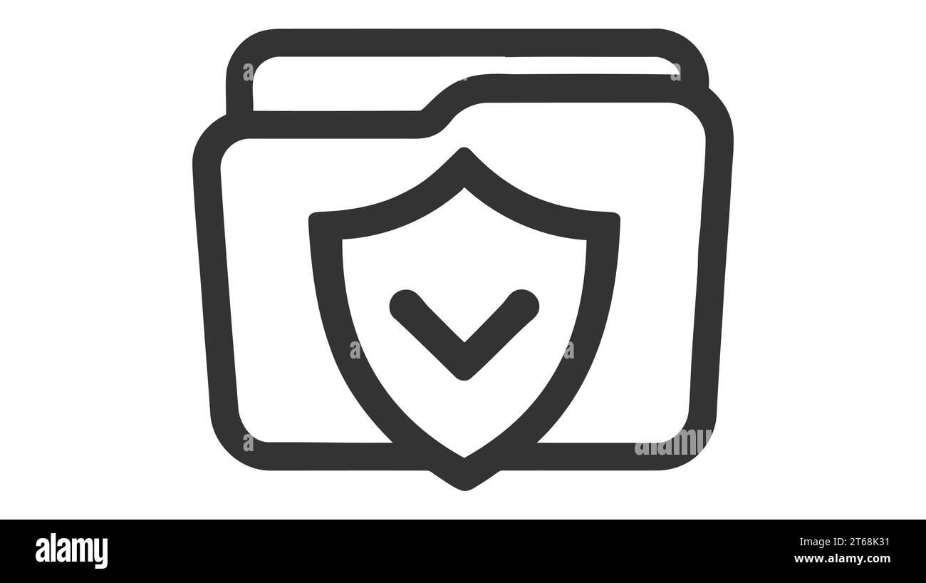Folder security icon. Trendy flat vector Folder security icon on ...