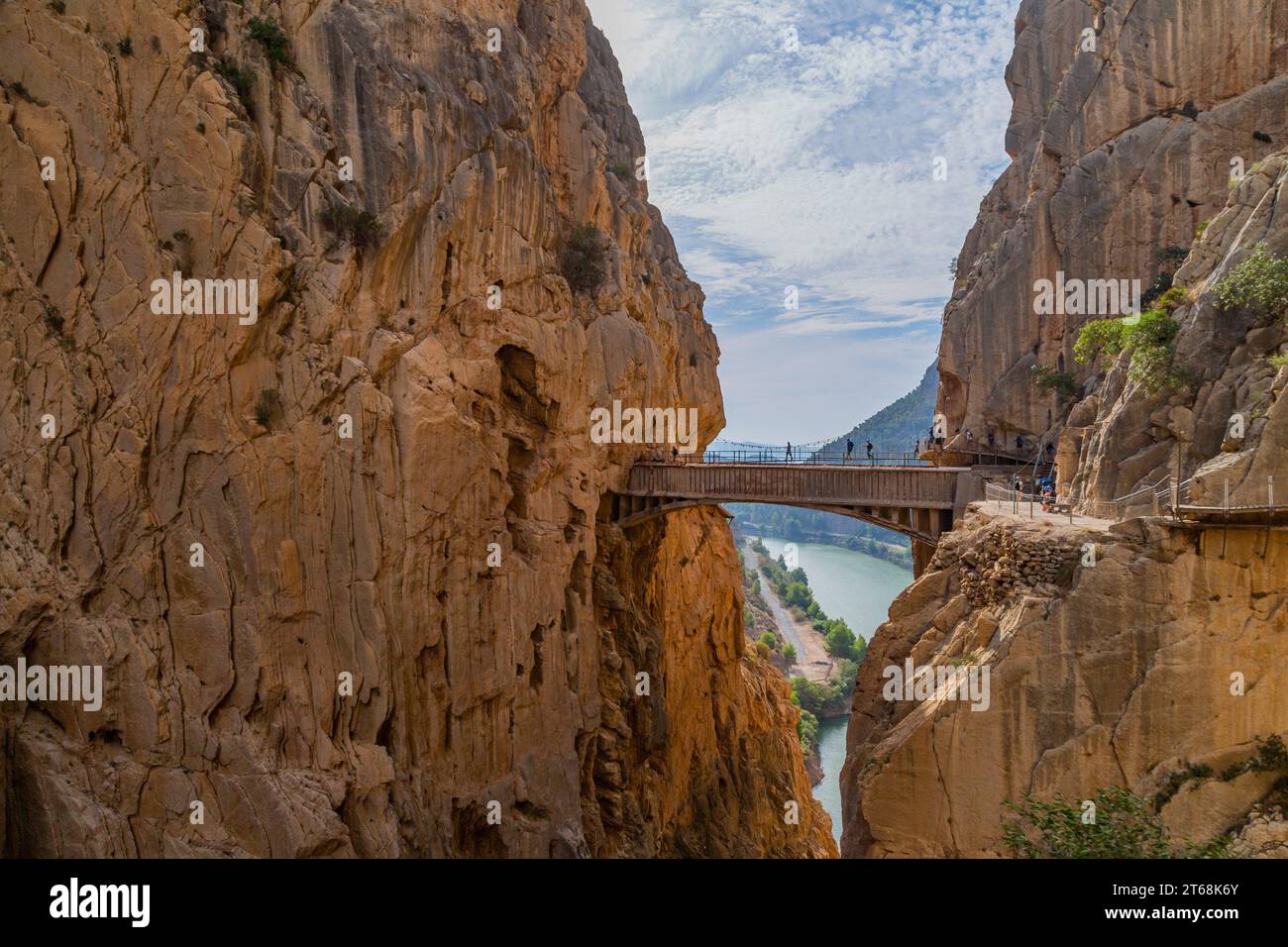 Caminito Del Rey, Spain, October 19, 2023: Visitors Walking Along the ...